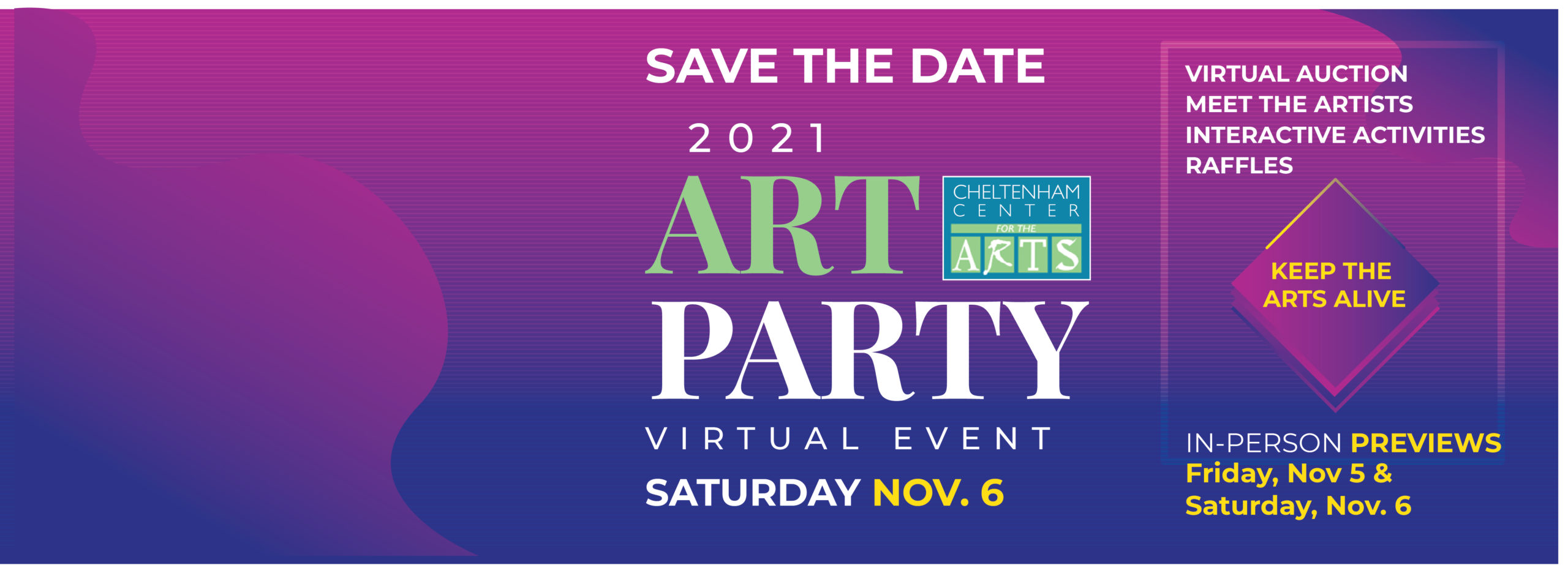 Cheltenham Center for the Arts 2021 Art Party and Auction - Glenside Local