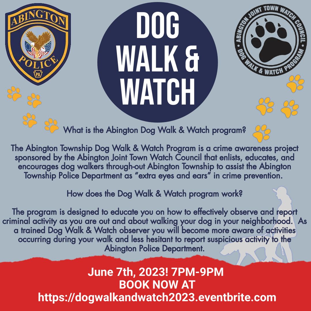 Abington to host Dog Walk and Watch program for local dog owners ...