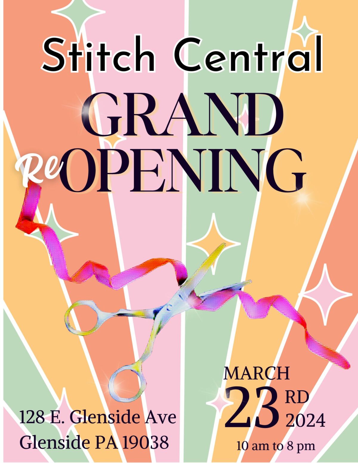 Stitch Central announces Grand (re)Opening in Glenside - Glenside Local