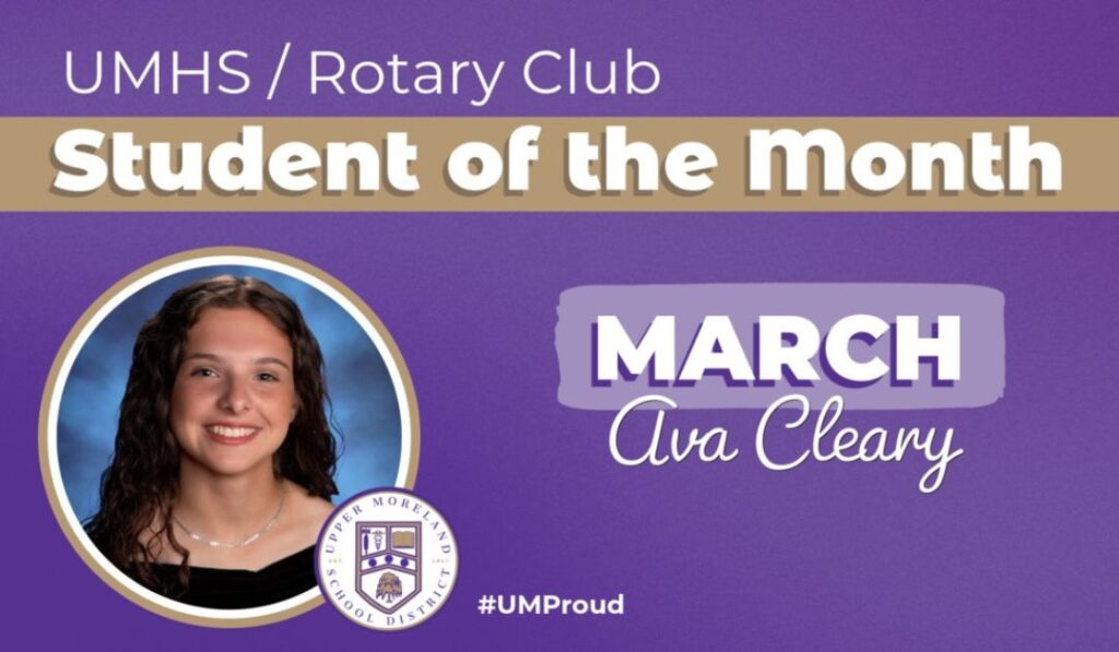Upper Moreland senior named UMHS Rotary Club Student of the Month for ...