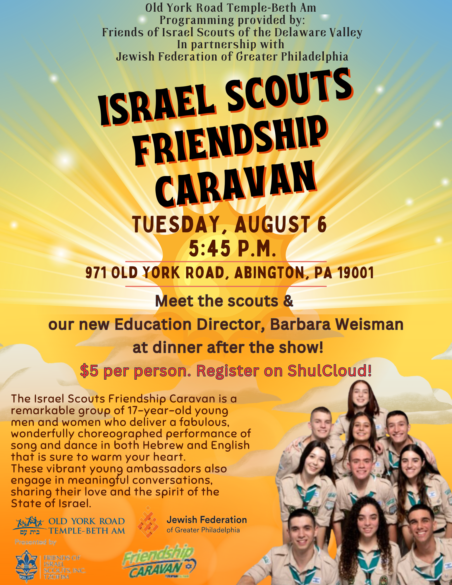 Old York Road Temple-Beth Am in Abington to host Israel Scouts ...