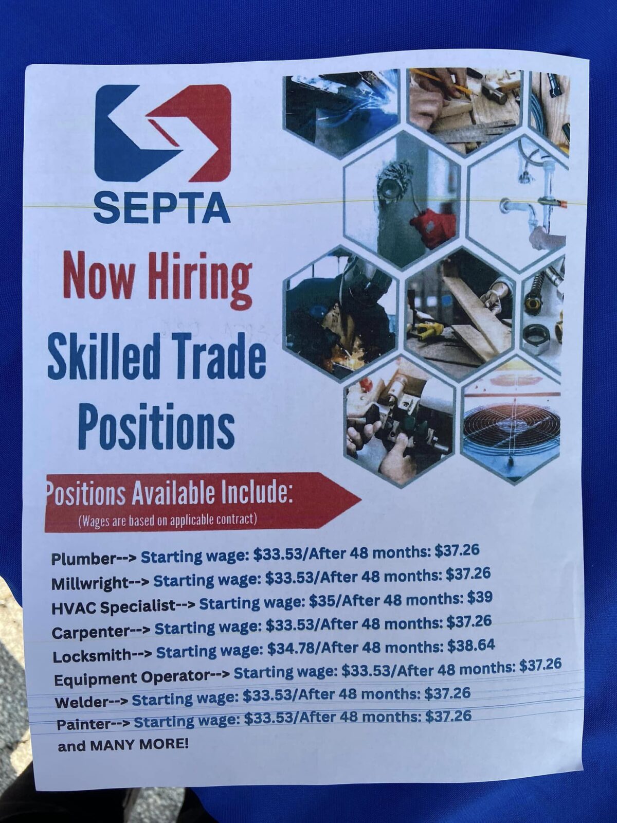 SEPTA looking to hire skilled tradespeople among other open positions ...