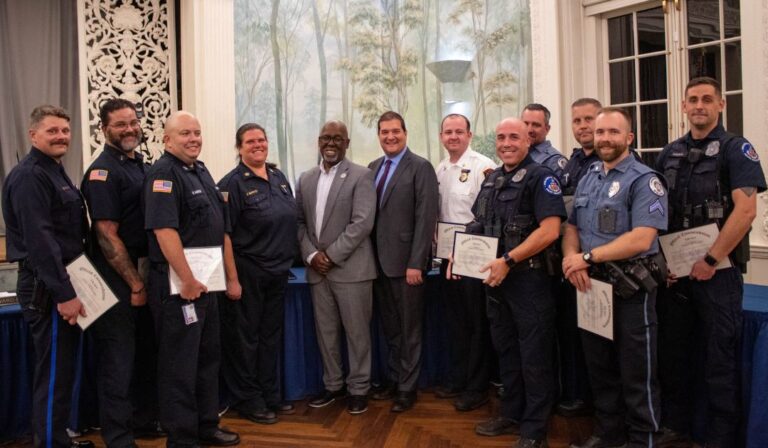 First responders honored for saving toddler's life from fallen tree ...