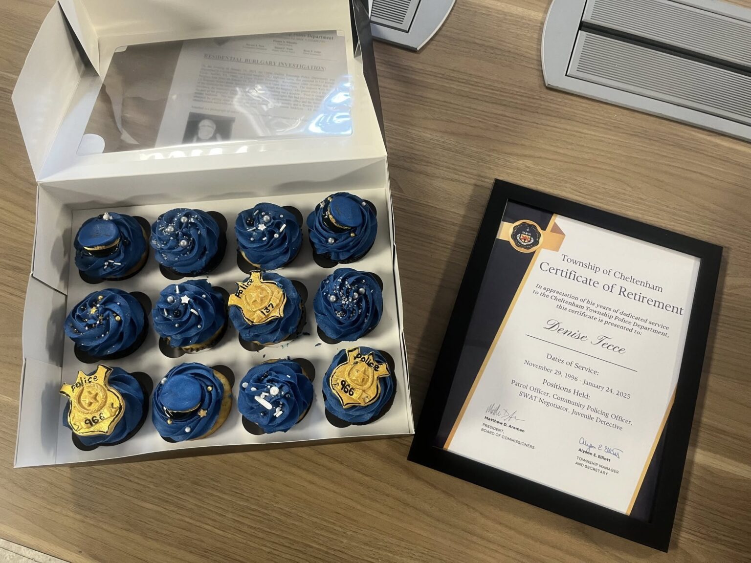 Cheltenham police bid farewell to retiring Detective Denise Tecce ...