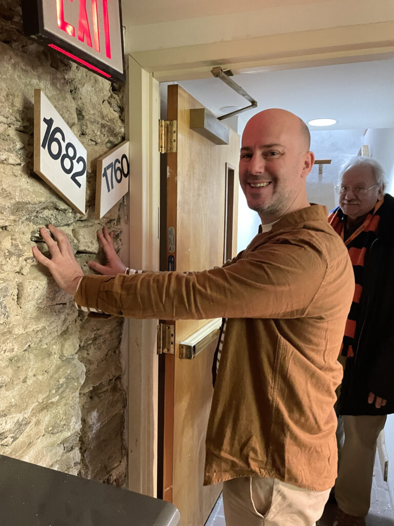 Representative from Cheltenham, UK pays a visit to the Richard Wall House in Elkins Park ...