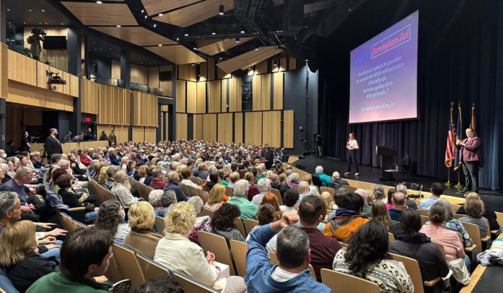 Rep Dean draws full house to town hall meeting in Blue Bell, talks ...