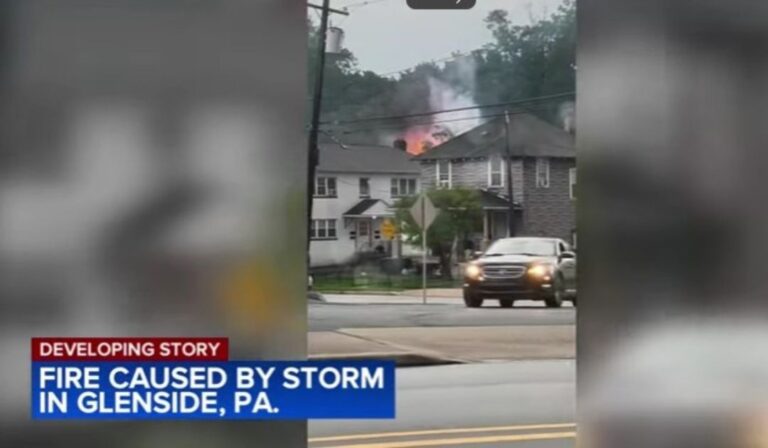6ABC shares footage of fire caused by falling tree near Ardsley Station ...