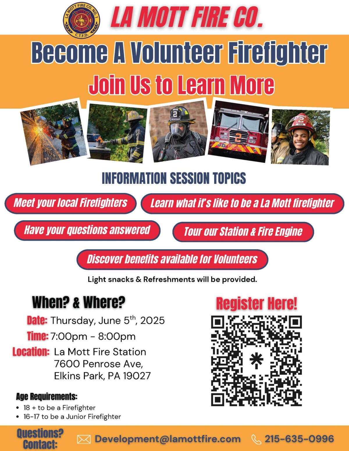 La Mott Fire Company invites residents to volunteer firefighter info ...