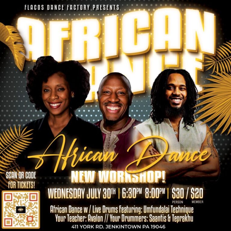 Flaco’s Dance Factory of Jenkintown to host an African Dance Workshop on July 30 - Glenside Local