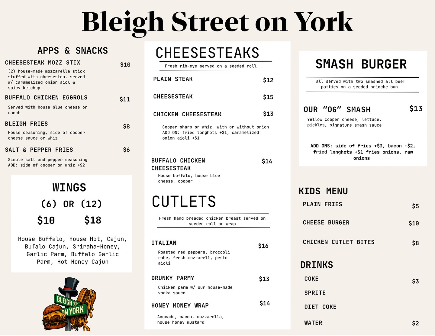 Bleigh Street on York, new sandwich shop, now open at the former ...