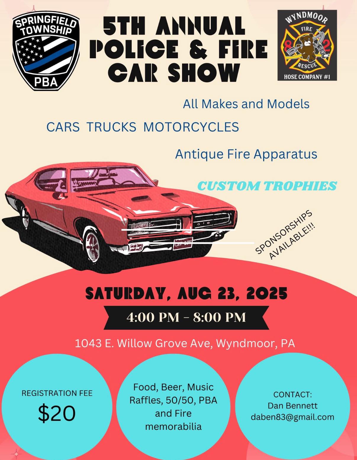 Upcoming events in greater Glenside: Springfield Township Police & Fire ...