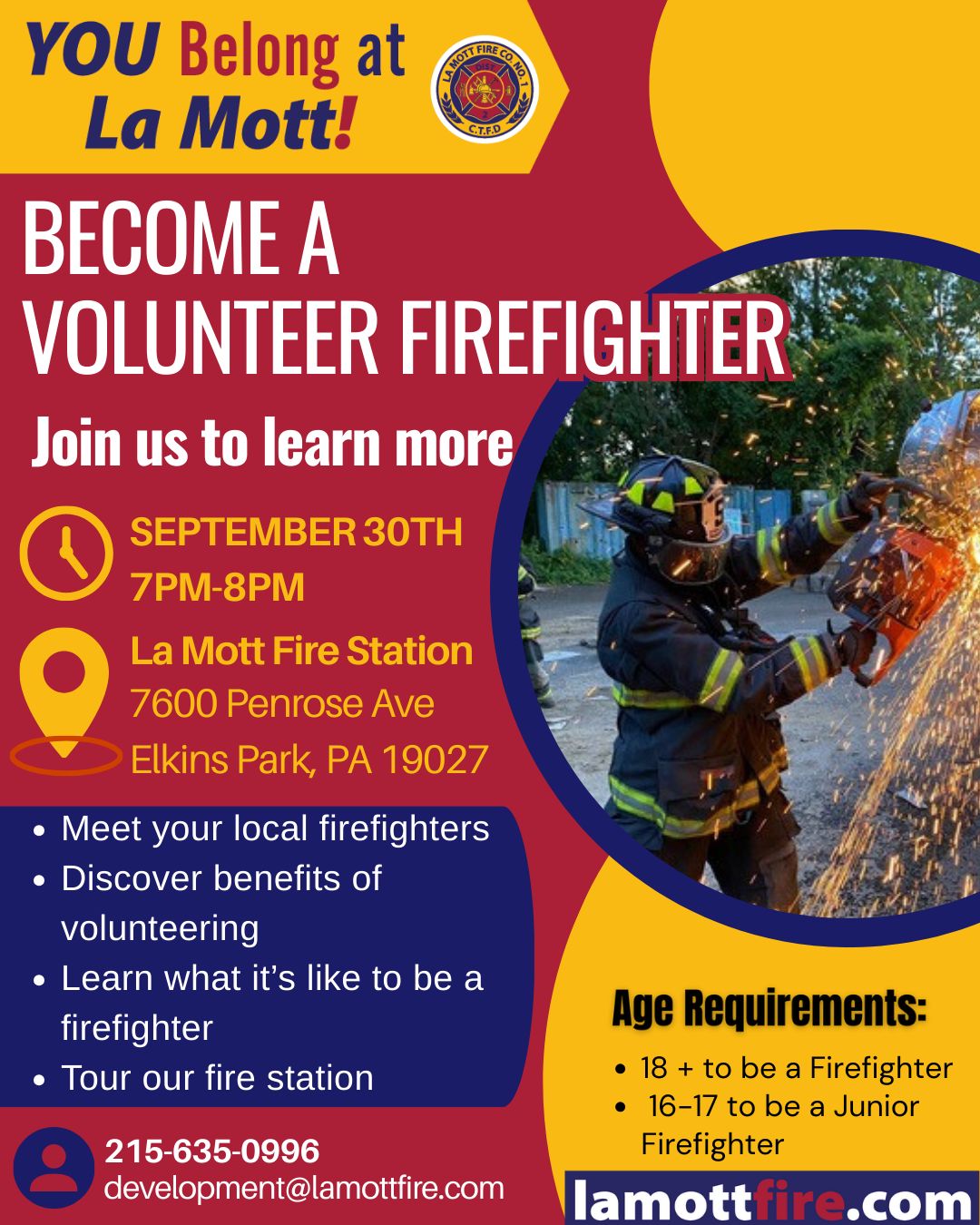 La Mott Fire Company hosting 3 volunteer recruitment information ...