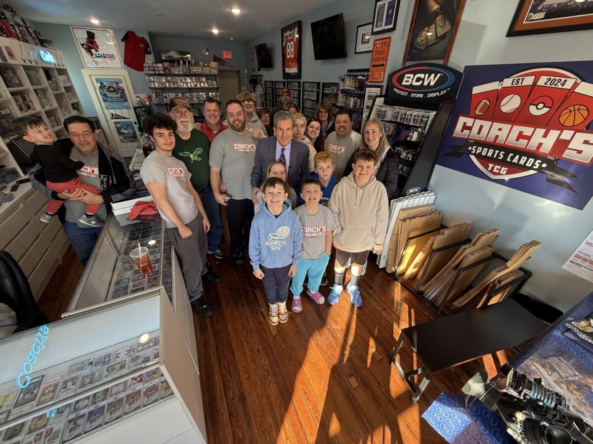 Coach's Sports Cards in Hatboro visited by FOX29's Bob Kelly - Glenside ...