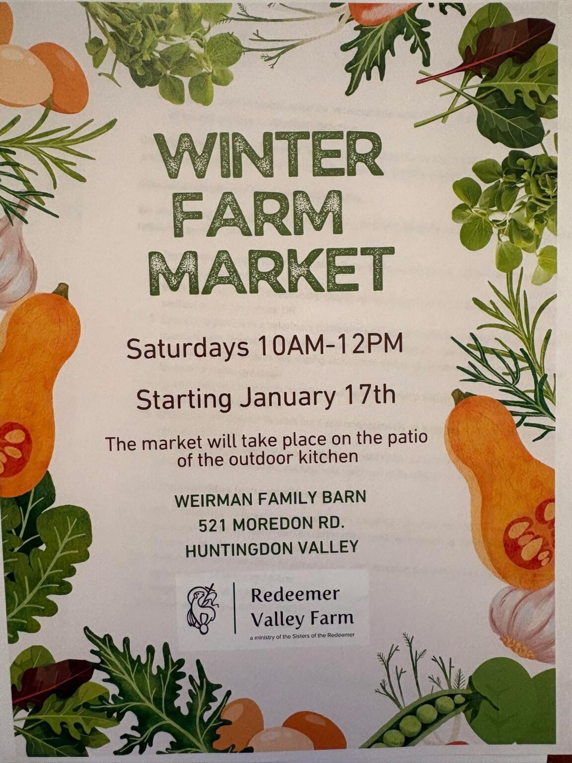 Redeemer Valley Farm's Winter Market in Huntingdon Valley kicks off on ...