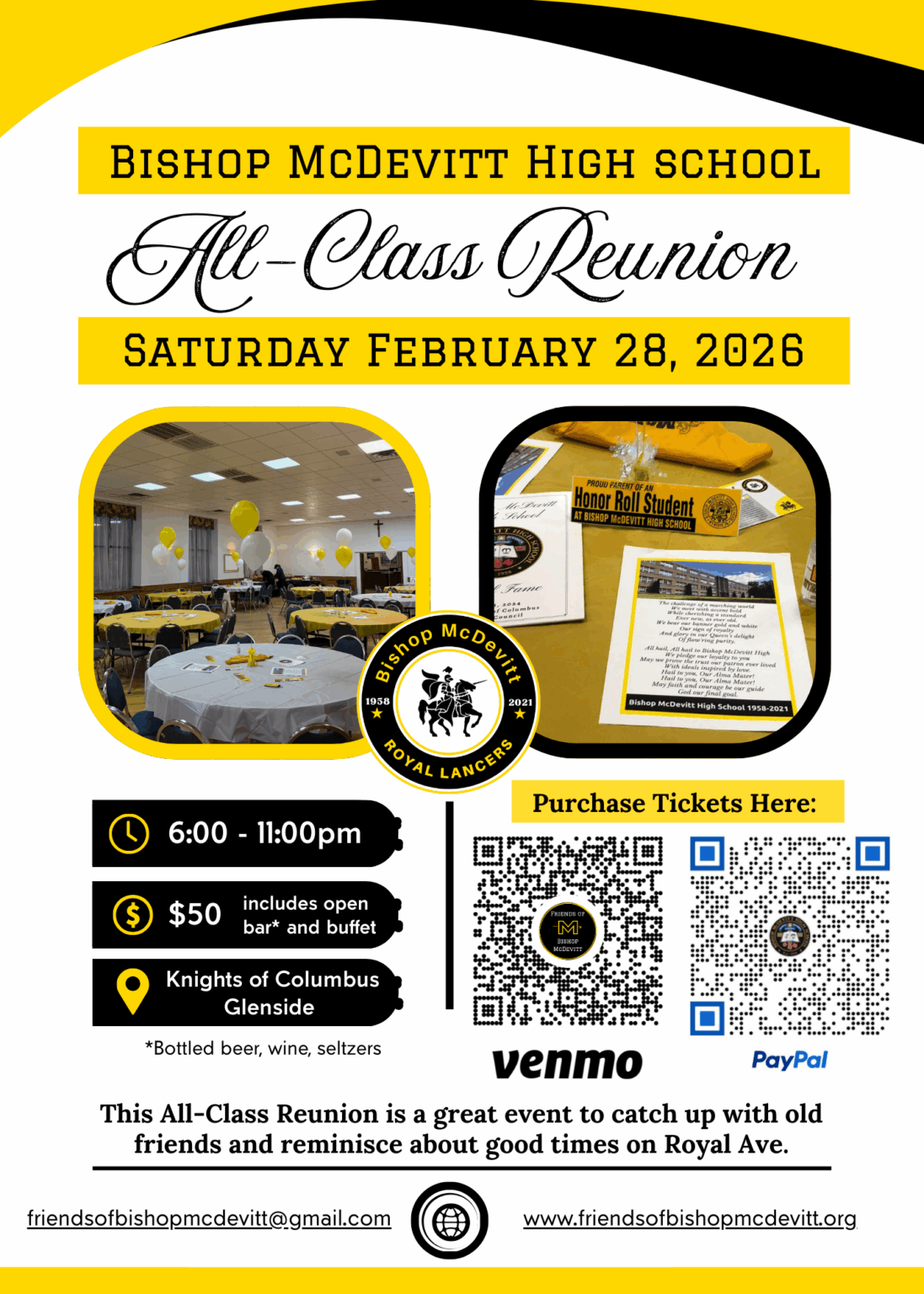 4th annual Friends of Bishop McDevitt All-Class Reunion to be held Feb ...