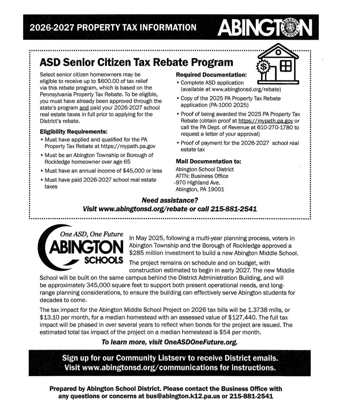 Timeline extended for 2026 Property Tax/Rent Rebates applications ...